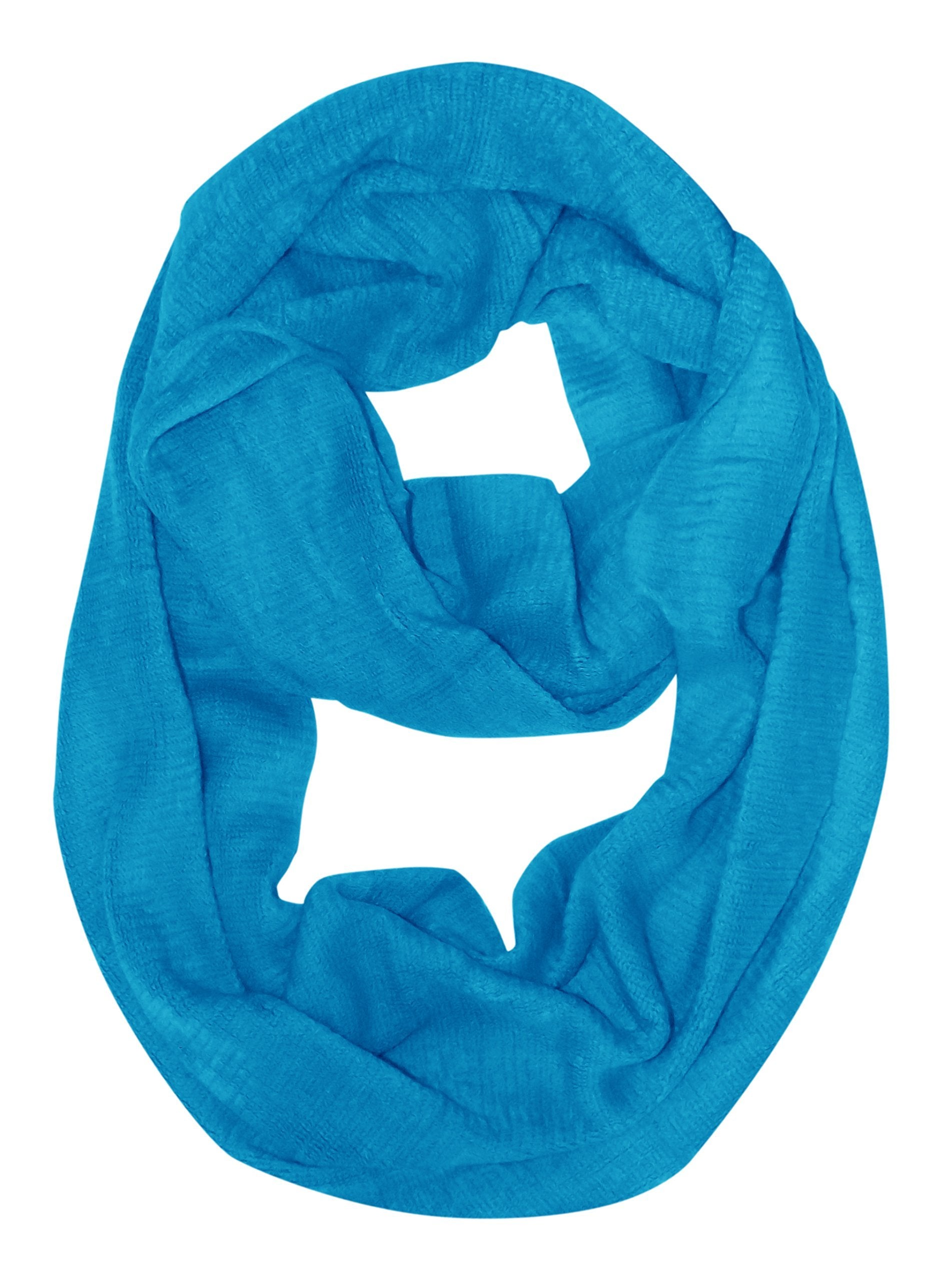 Turquoise Peach Couture Cashmere feel Gorgeous Warm Two Toned Infinity