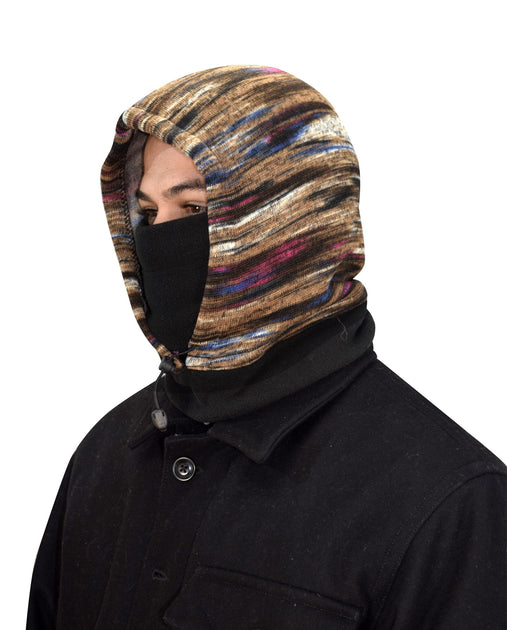 Thick Knit One Hole Facemask Balaclava Snowboarding Biker Mask (Faded ...